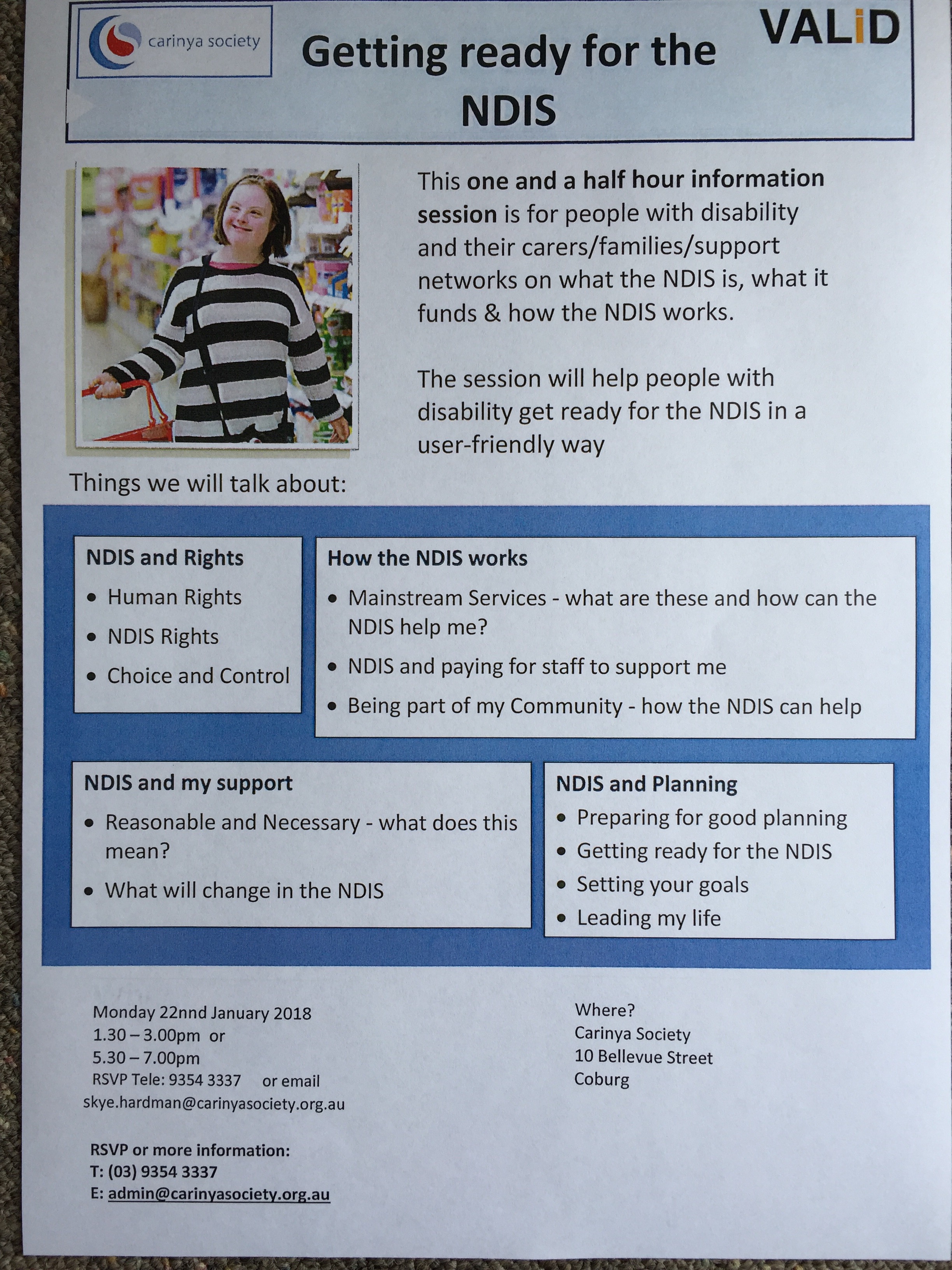 Valid NDIS sessions